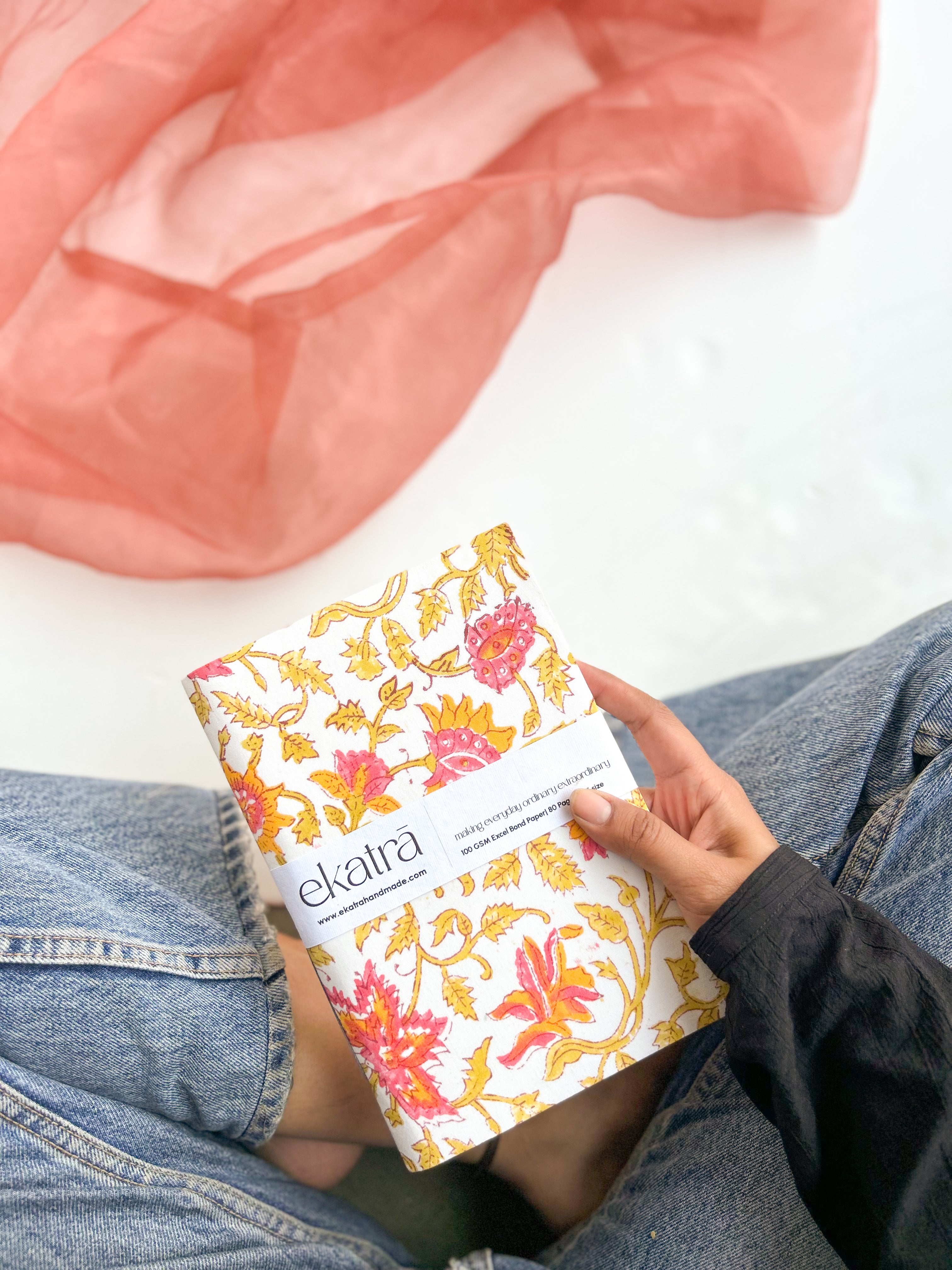 Handcrafted Sustainable A5 Unruled 100 GSM paper Journal by Ekatra ...