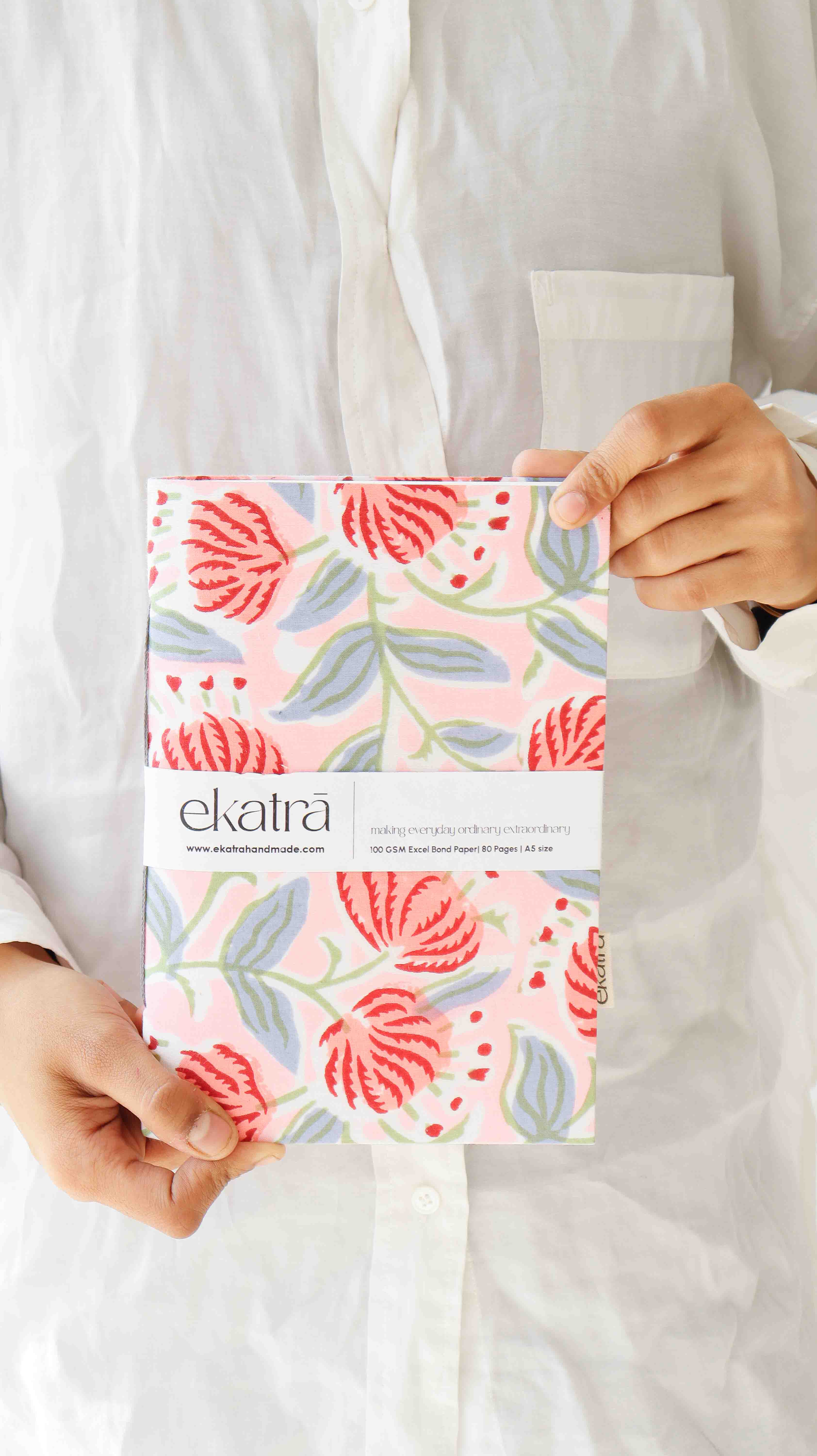 Handcrafted Sustainable A5 Journal | Unruled 100 GSM Paper | Eco ...