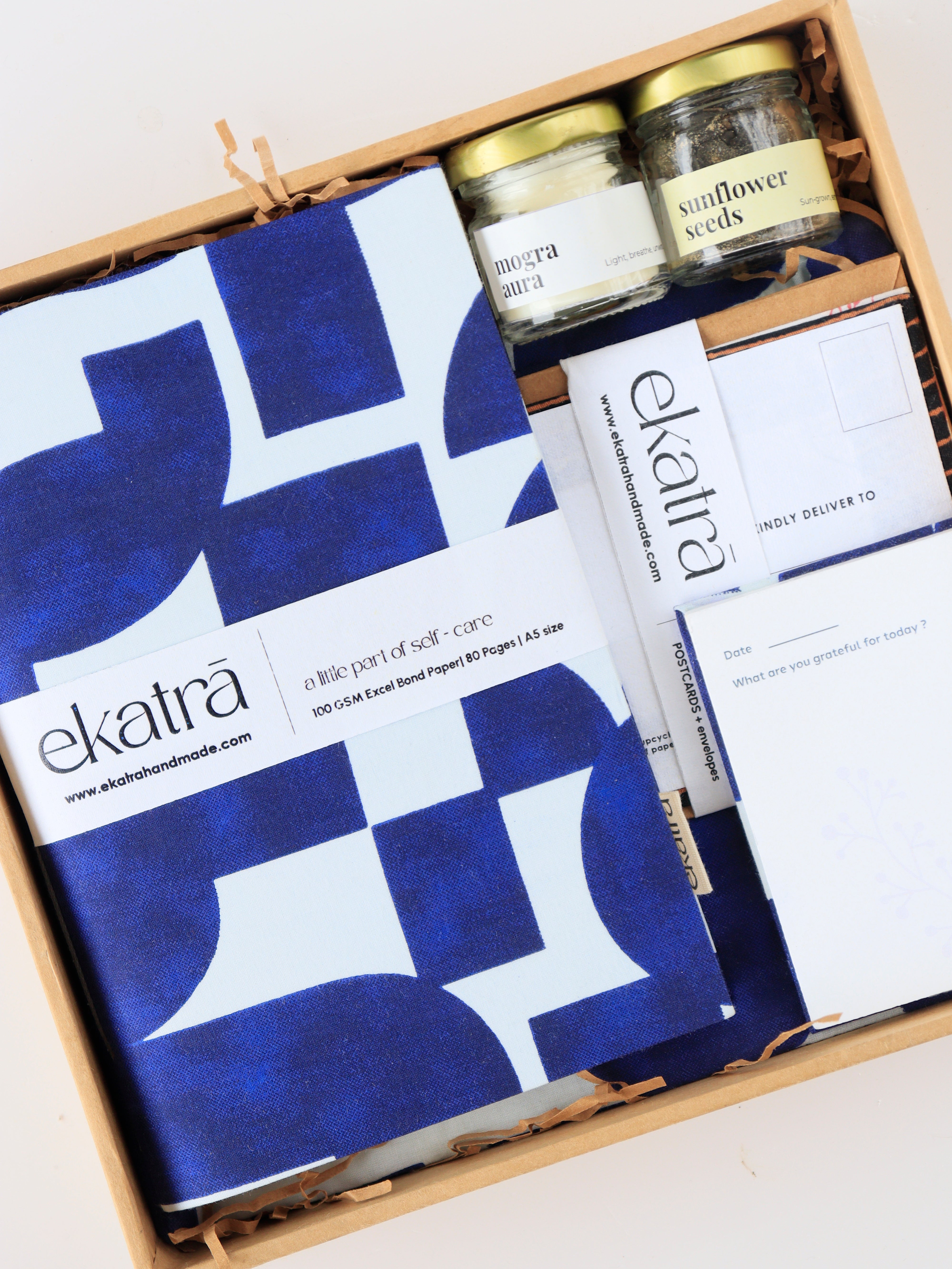Sustainable Gratitude Hamper by Ekatra - Solid Grey, Eco-Friendly Gift ...