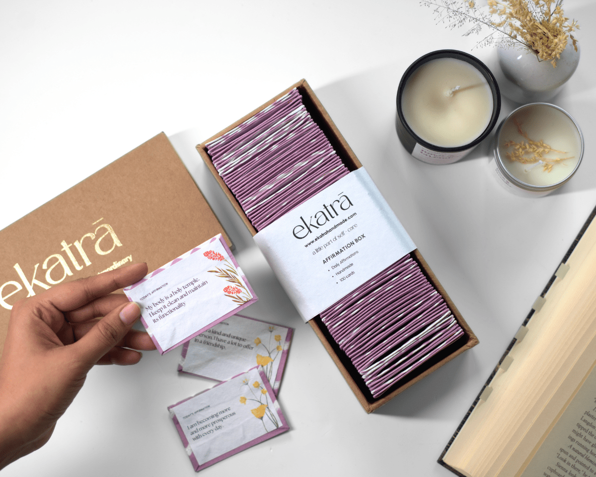 Affirmation Box - Daily Ritual by Ekatra | Handmade Inspiration Cards ...